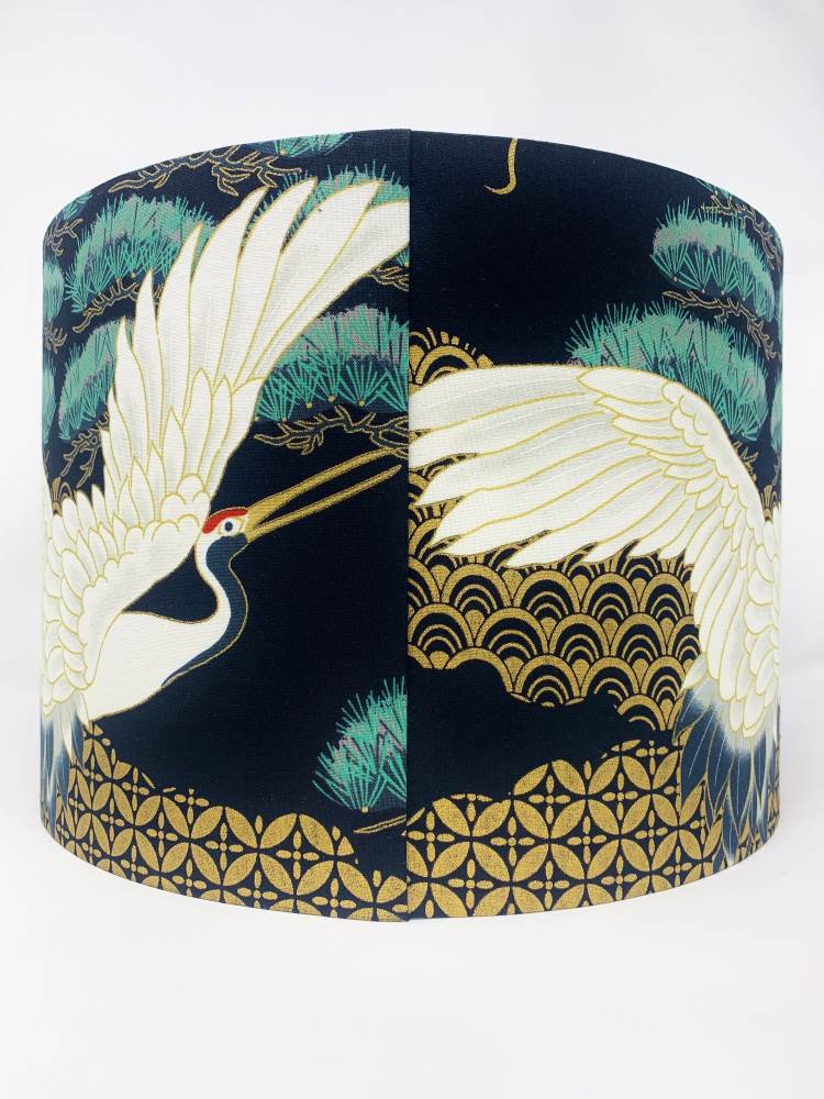 Japanese dragon lampshade, Oriental lamp shade, black gold Chinese ...
